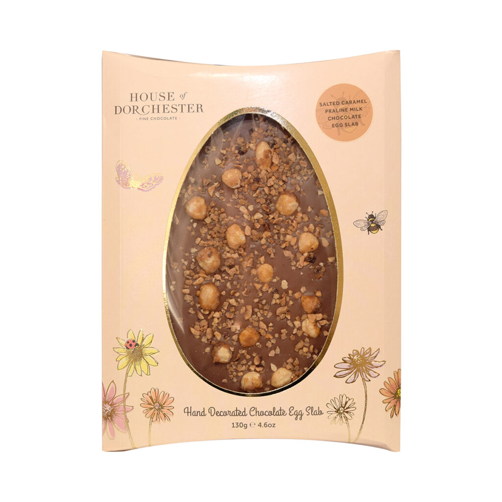 Salted Caramel Praline Milk Chocolate Egg Slab | House of Dorchester